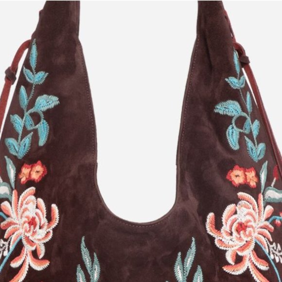 Johnny Was | Bags | Johnny Wass Embroidered Soft Hobo | Poshmark